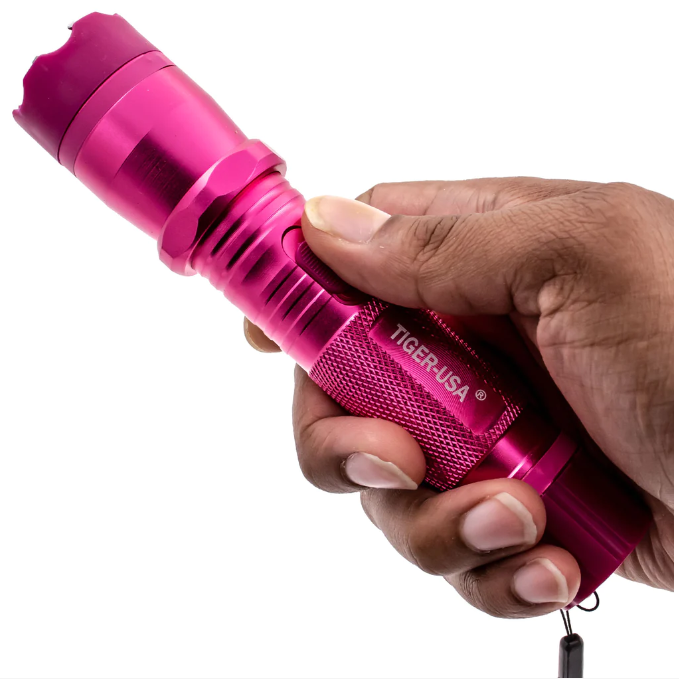 pink taser flashlight