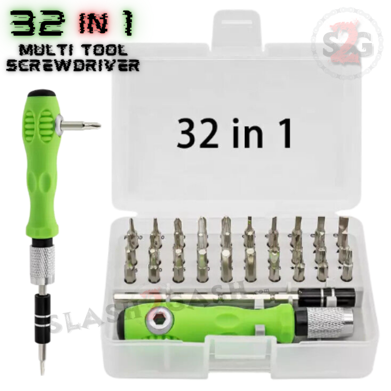 32 in 1 Screwdriver Multi-Tool w/ Swivel Top - Knife Disassembly Tool – Slash2Gash