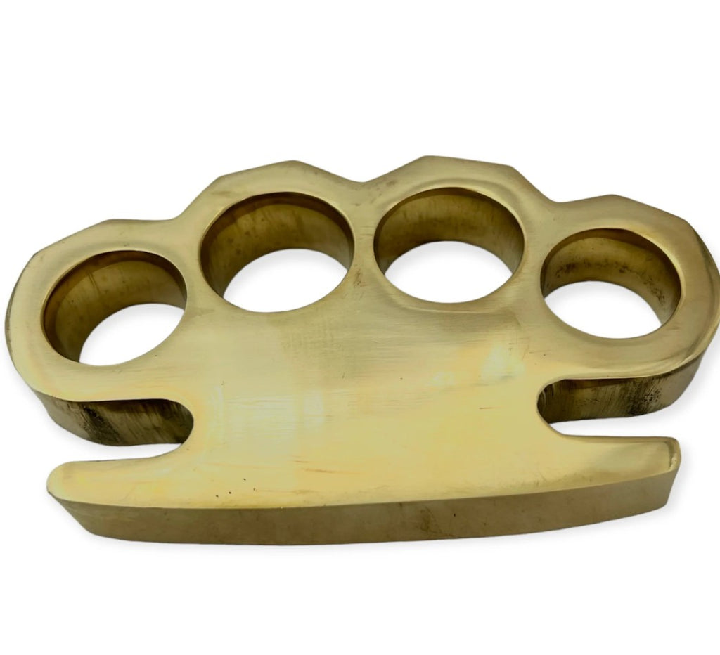 100% Real Brass Knuckles - 1.5 Pound MASSIVE Paperweight! – Slash2Gash