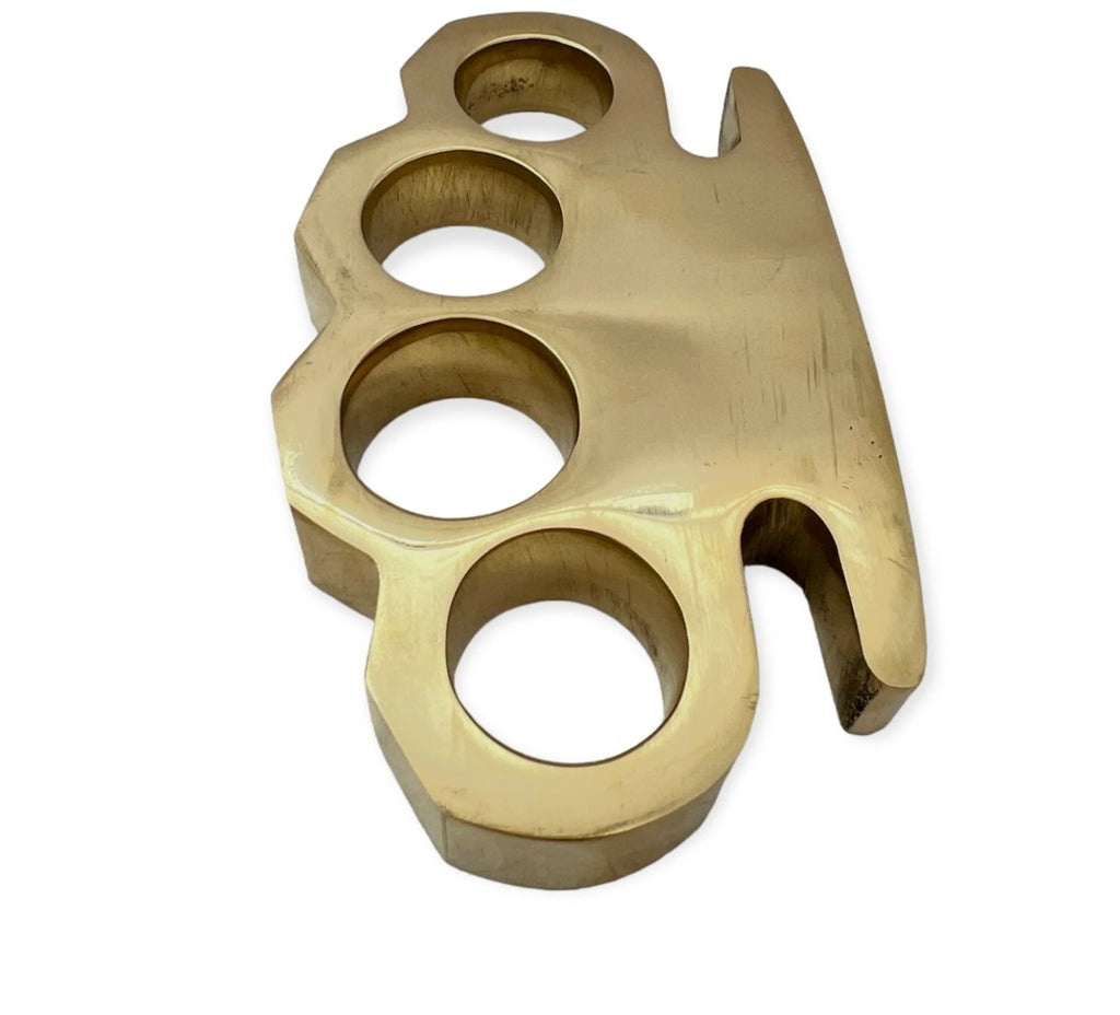 100% Real Brass Knuckles - 1.5 Pound MASSIVE Paperweight! – Slash2Gash