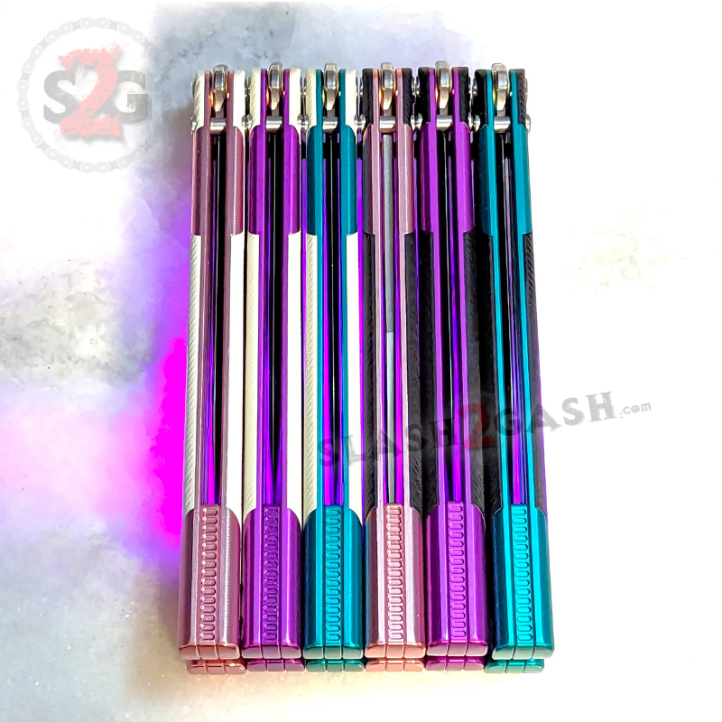 TIANQI Cygnus clone Balisong Butterfly Knife - Aluminum w/ G10 – Slash2Gash