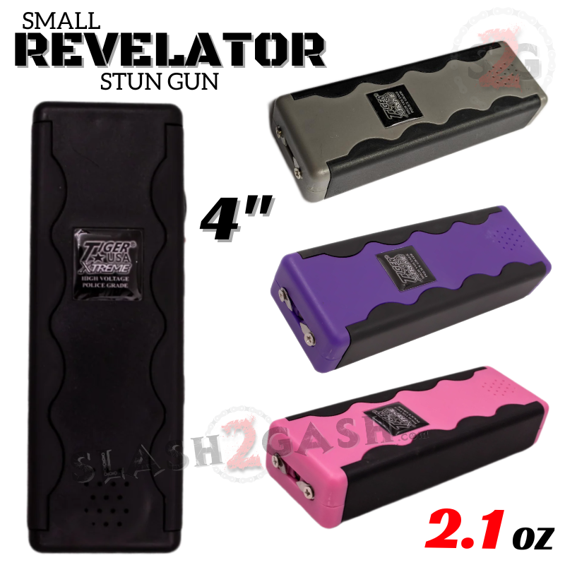 STUN GUN 110M Volts Tiger USA Revelator - Assorted Colors – Slash2Gash