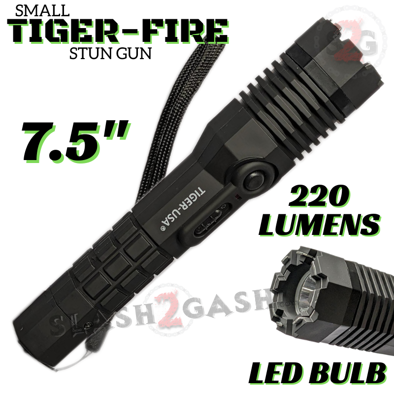 STUN GUN 180M Volts w/ LED Flashlight Tiger USA Police Grade - Tiger F ...