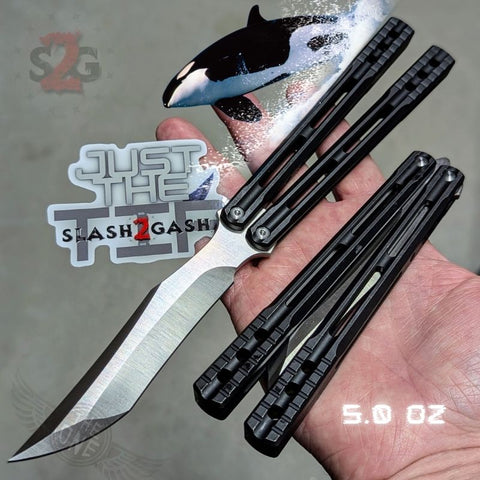 TheONE Channel Balisong TITANIUM Butterfly Knife D2 Orca - (clone ...