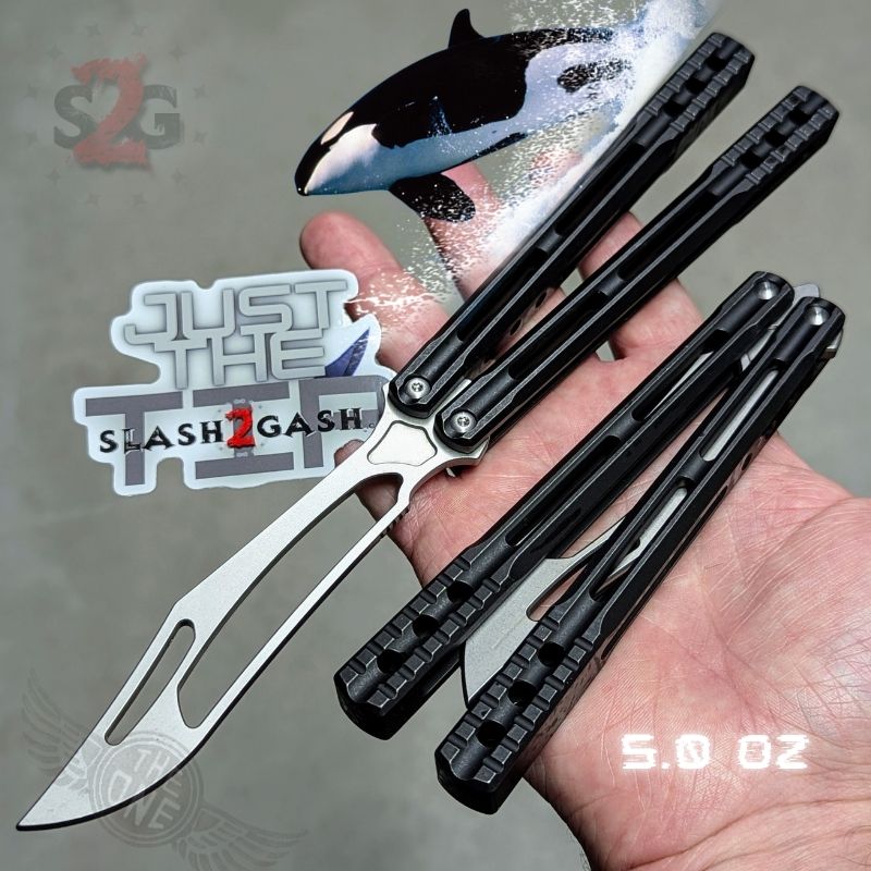 TheONE Channel Balisong TITANIUM Butterfly Knife D2 Orca - (clone ...