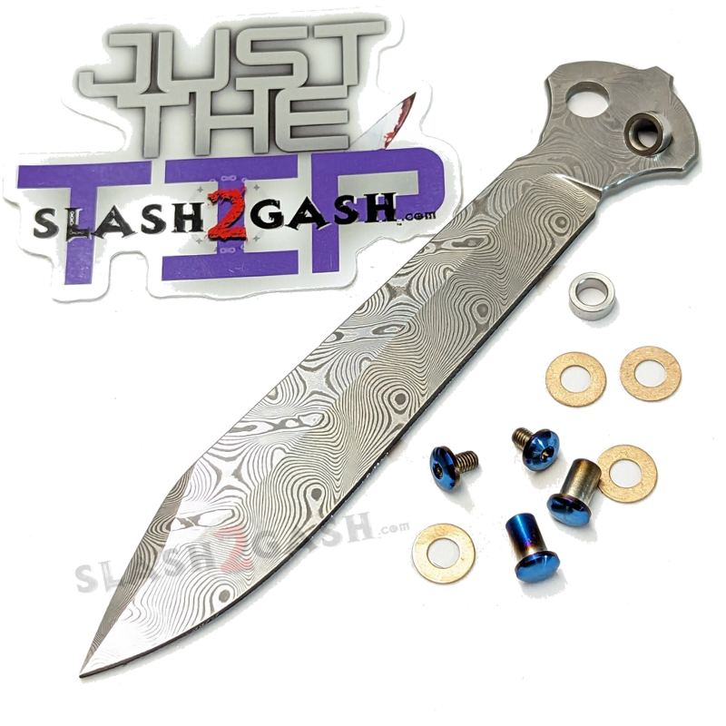 TheONE Python Clone Butterfly Knife TITANIUM Balisong - Damascus ...