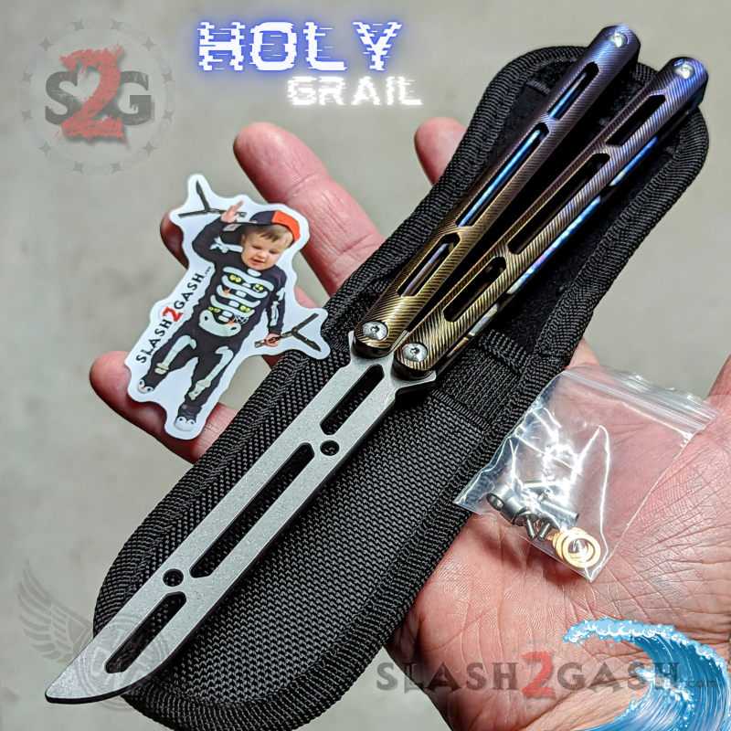 TheONE Tsunami Clone TITANIUM Balisong Butterfly Knife - Channel ...