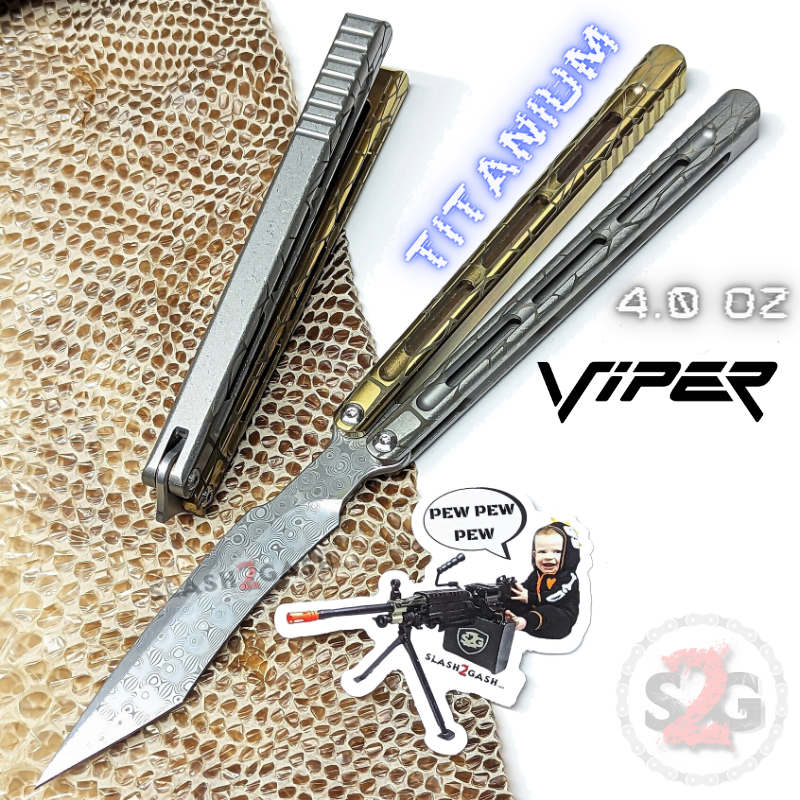 TheONE Viper Clone TITANIUM Balisong Butterfly Knife - Channel – Slash2Gash