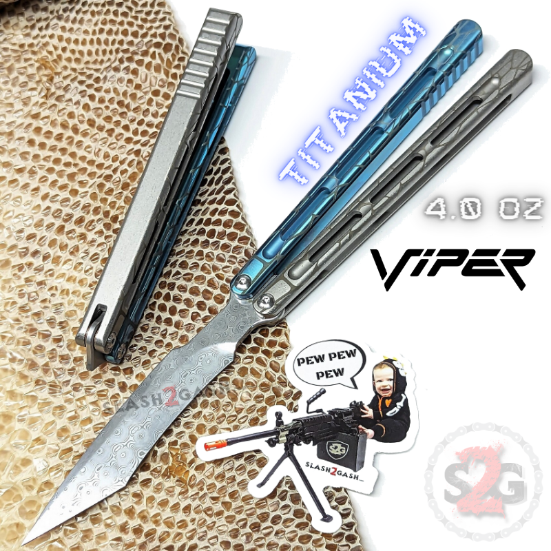 TheONE Viper Clone TITANIUM Balisong Butterfly Knife - Channel – Slash2Gash