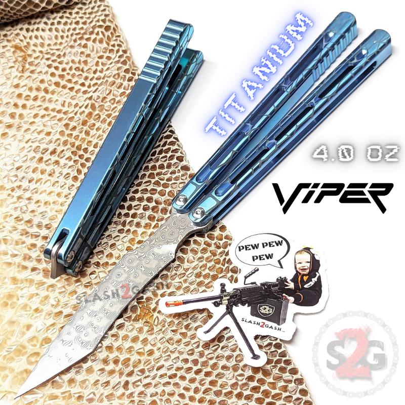 TheONE Viper Clone TITANIUM Balisong Butterfly Knife - Channel – Slash2Gash
