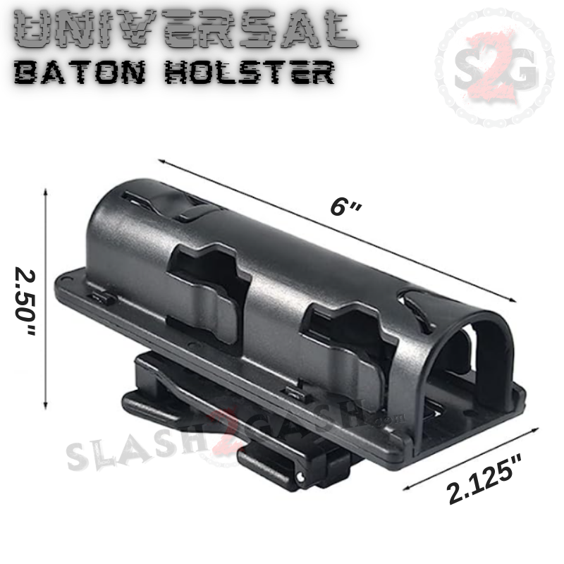 Universal Self Defense Baton Holster ABS Sheath w/ Rotating Belt Clip ...
