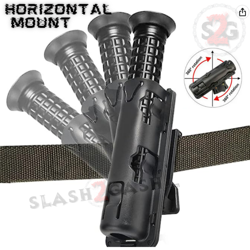 Universal Self Defense Baton Holster ABS Sheath w/ Rotating Belt Clip ...