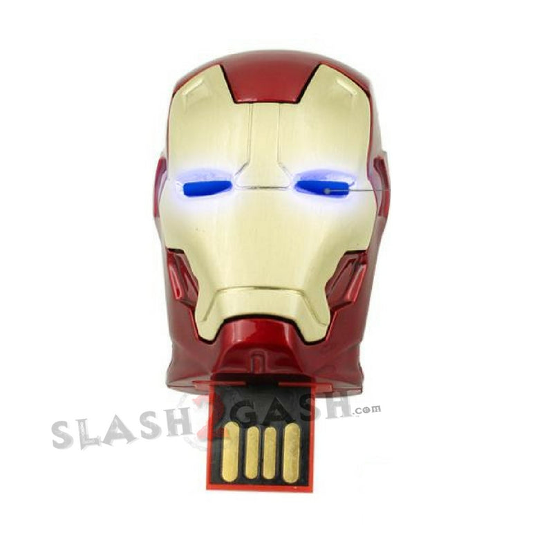 Iron Man USB Flash Drive 2.0 w/ LED Light-up Eyes 16gb Memory Stick ...