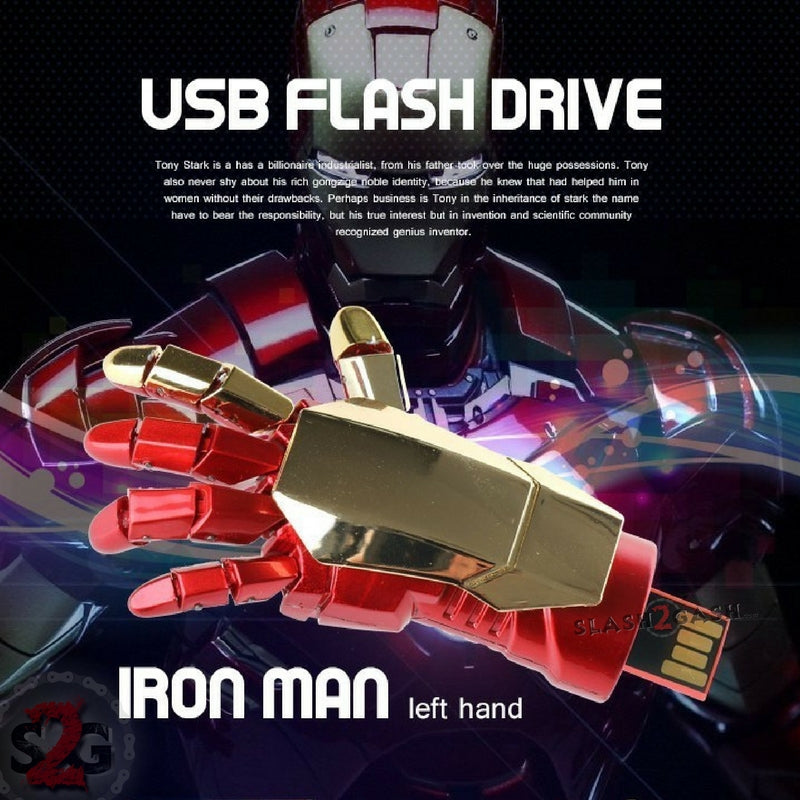 Iron Man USB Flash Drive 2.0 w/ LED Light-up Eyes 16gb Memory Stick ...