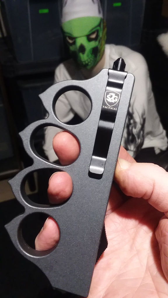 Knuckle OTF Trench Knife US 1918 Auto Switchblade D/A Dagger - Grey ...