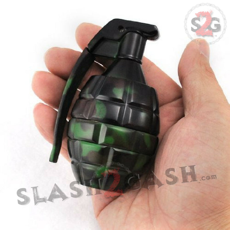 Camo Hand Grenade Tobacco Herb Grinder - 3 piece w/ Pin Handle – Slash2Gash