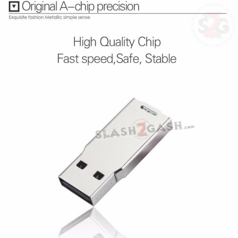 Mini Metal Rotary USB Flash Drive 2.0 Key Chain Memory Stick 16/32/64g ...