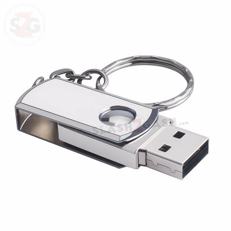 Mini Metal Rotary USB Flash Drive 2.0 Key Chain Memory Stick 16/32/64g ...