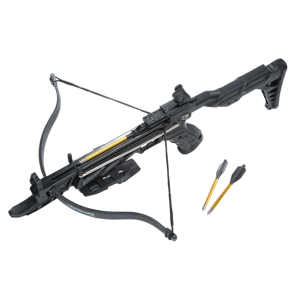 80 lb Pistol Crossbow ALLIGATOR w/ Adjustable Stock - Self Cocking ...