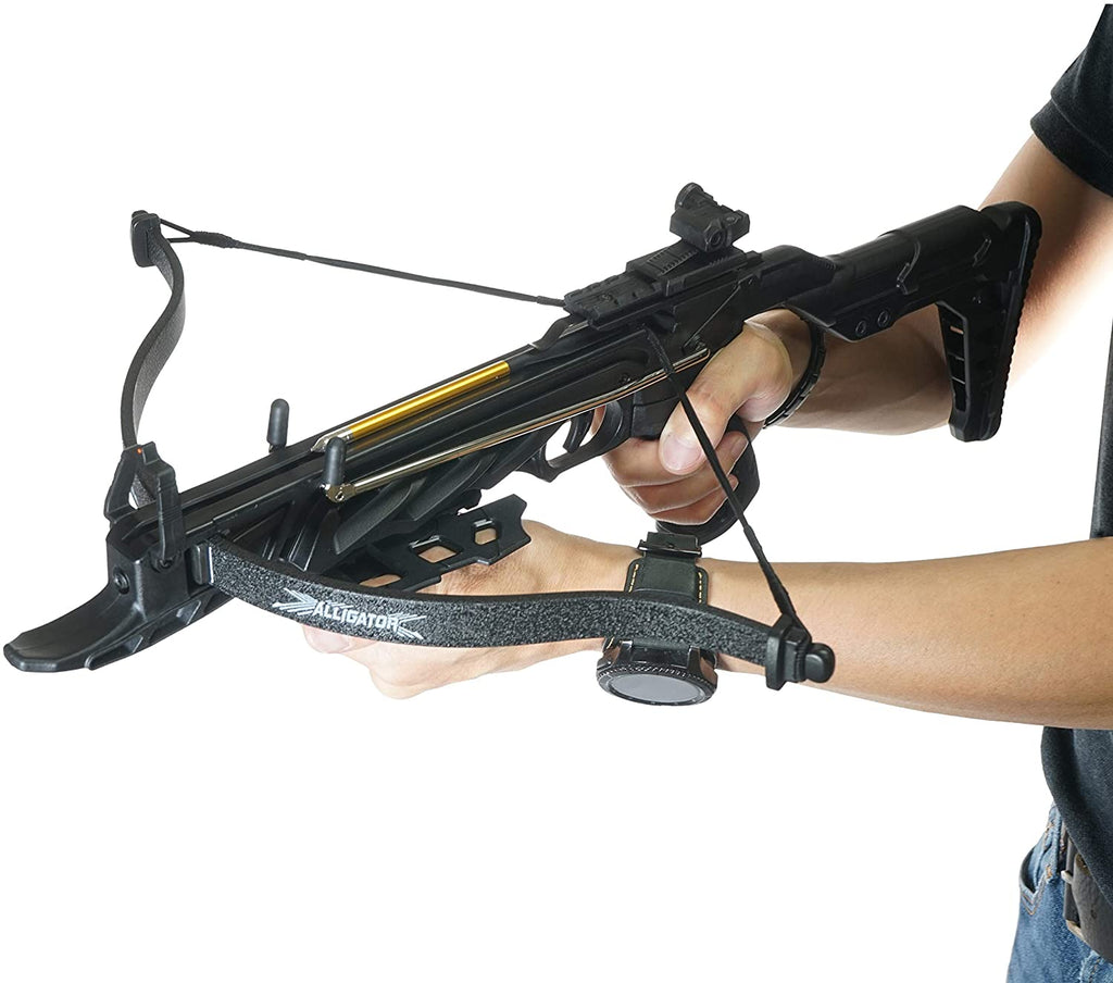 80 lb Pistol Crossbow ALLIGATOR w/ Adjustable Stock - Self Cocking ...