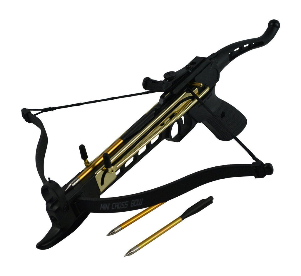80 lb Metal Self Cocking Pistol Crossbow W/ Arrows Bolts Hunting Arche ...