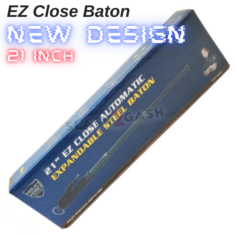 AUTOMATIC Baton EZ Close 21" 26" Expandable Steel - Police Force NEW ...
