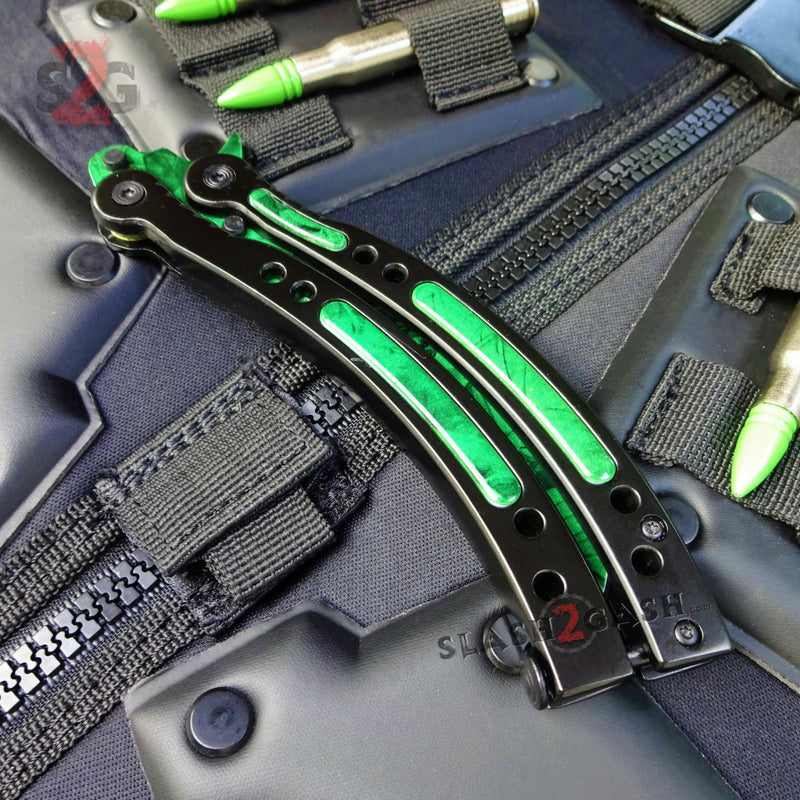 CSGO Green Gamma Doppler Emerald Butterfly Knife SHARP Balisong ...