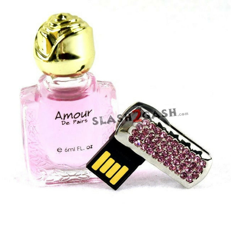 Fashion Mini Crystal Keychain Jewelry USB Flash Memory Drive 4 Colors ...