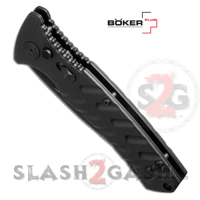 Boker Plus Strike Automatic Knife w/ Carry Case - Tanto Serrated ...