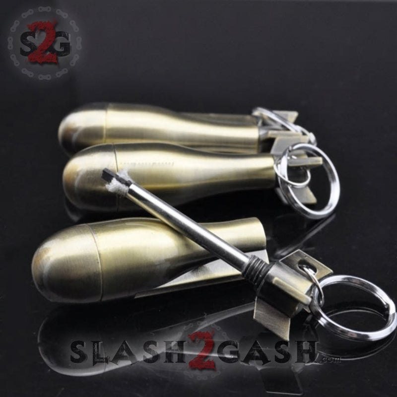 Metal Fire Starter - Emergency Permanent Match Survival Key Chain ...