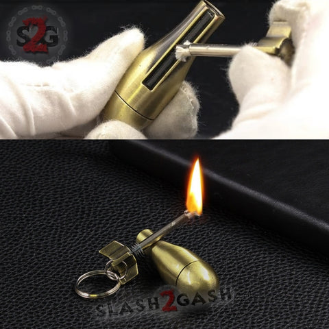 Metal Fire Starter - Emergency Permanent Match Survival Key Chain ...