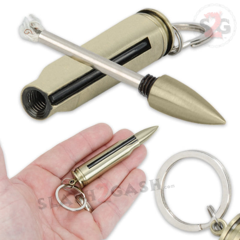 Bullet Fire Starter - Emergency Permanent Match Survival Key Chain ...