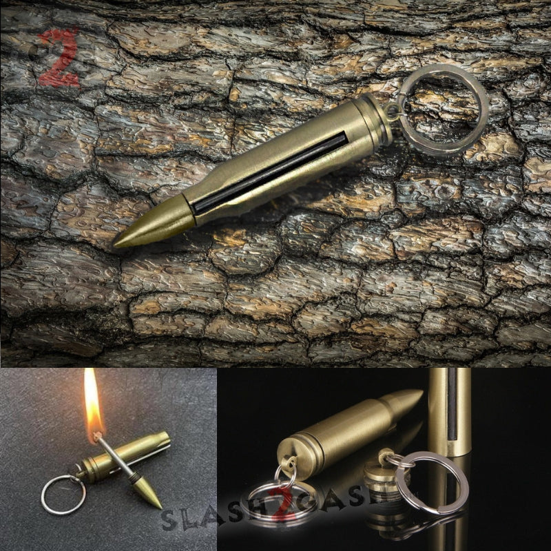 Metal Fire Starter - Emergency Permanent Match Survival Key Chain ...
