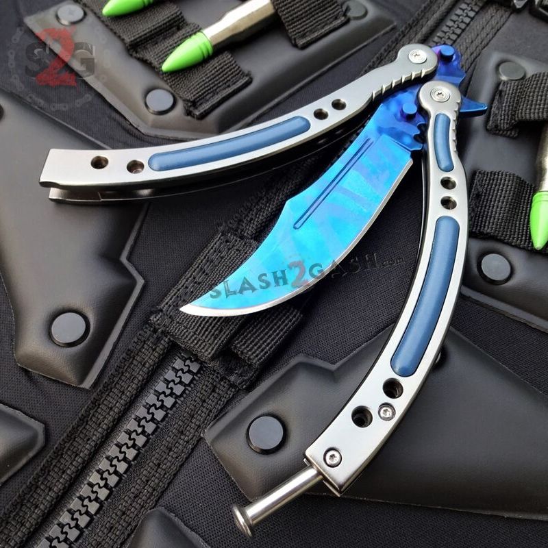22 colors CSGO Butterfly Knife SHARP 440C Counter Strike Balisong ...