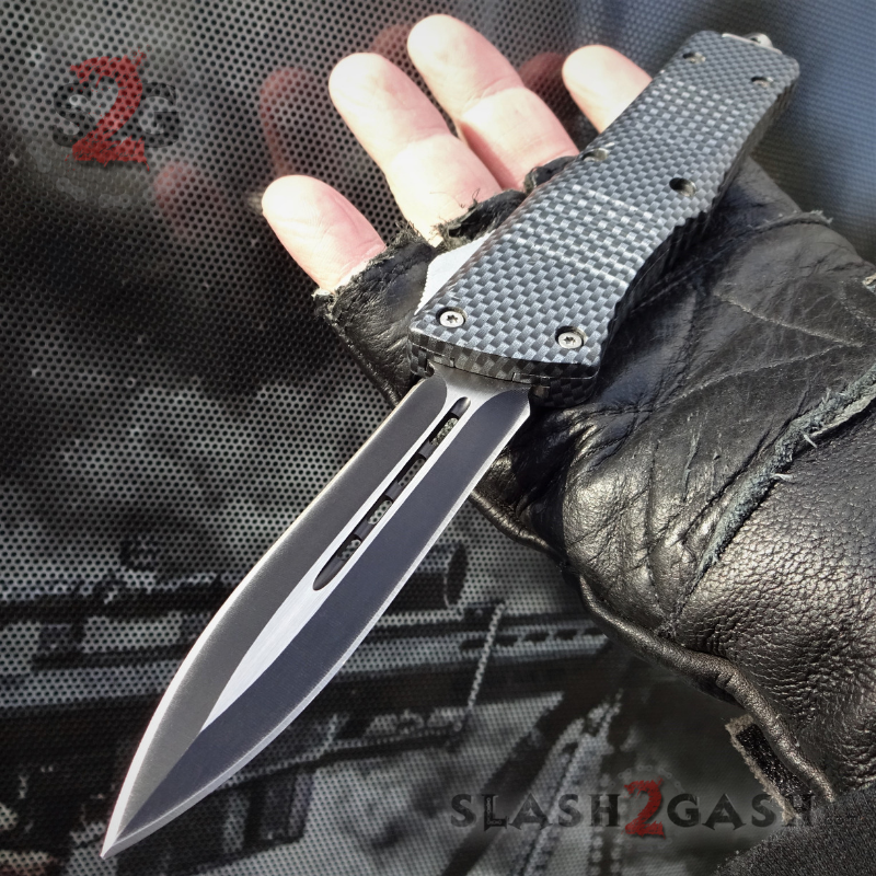 Delta Force Carbon Fiber Dual Action OTF Automatic Knife - Tanto Xtrem ...