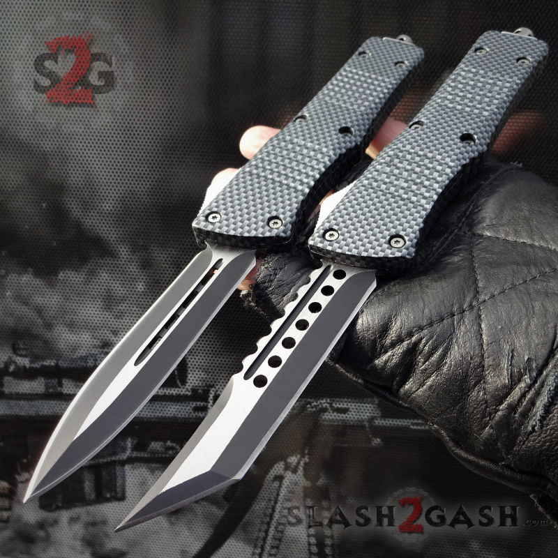 Carbon Fiber OTF Knife Dark Knight D/A Delta Force - Dagger – Slash2Gash