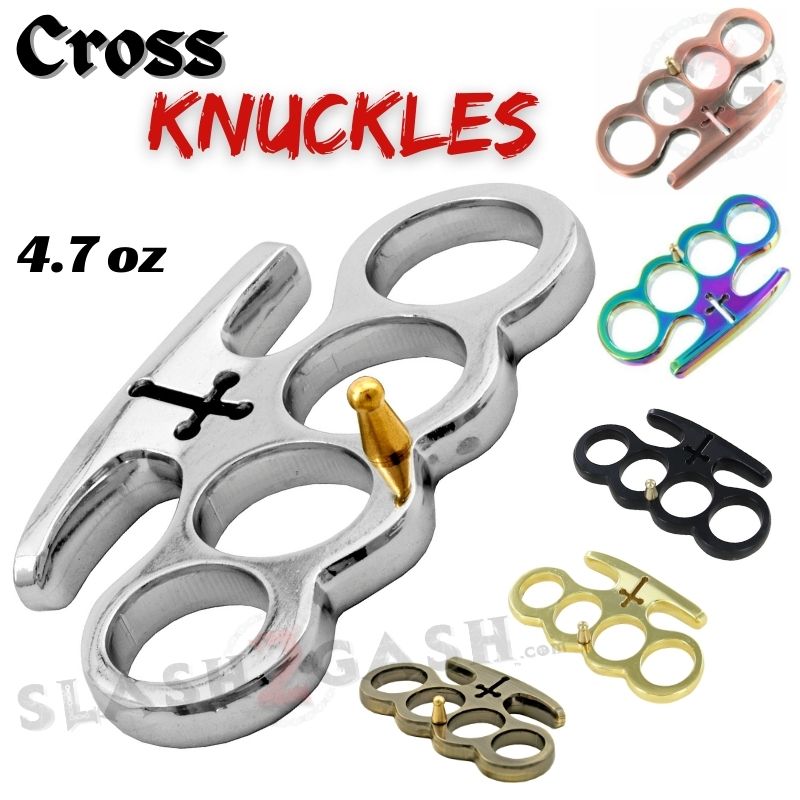 Cross Brass Knuckles Cardinals Revenge Belt Buckle - 6 colors – Slash2Gash