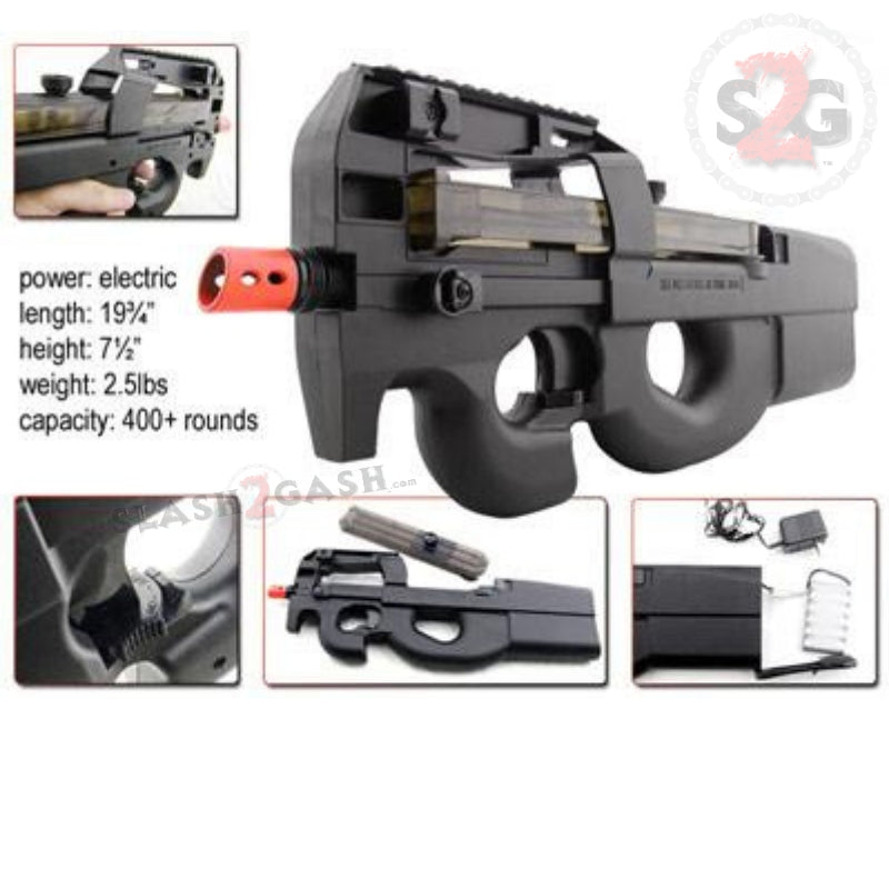 WELL D90F Airsoft SMG (P90) Full Auto Electric AEG Rifle – Slash2Gash