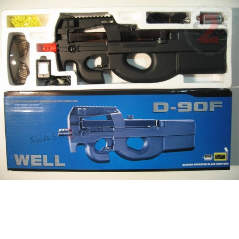 WELL D90F Airsoft SMG (P90) Full Auto Electric AEG Rifle – Slash2Gash