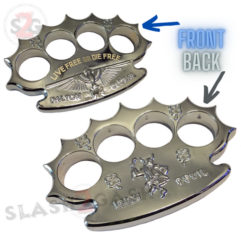 Dalton Global Brass Knuckles Live Free or Die Free Paperweight - Silve ...