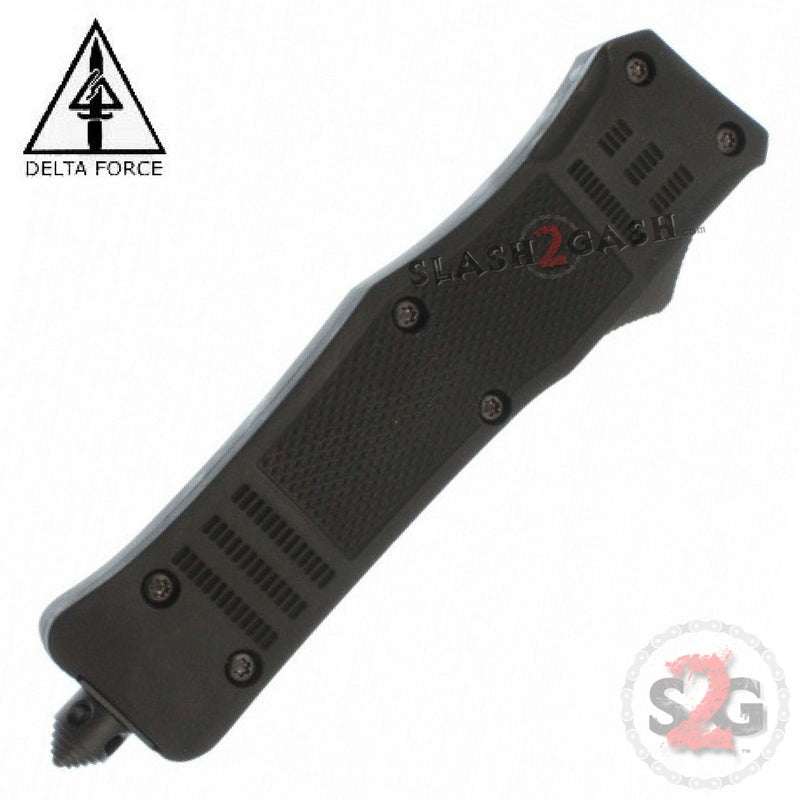 Delta Force Commando D/A OTF Automatic Knife Black - Dagger Silver ...