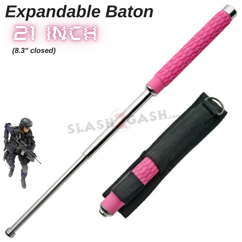 Expandable Baton Police Grade W/Sheath - Asst. colors/sizes 16 21 26 2 ...