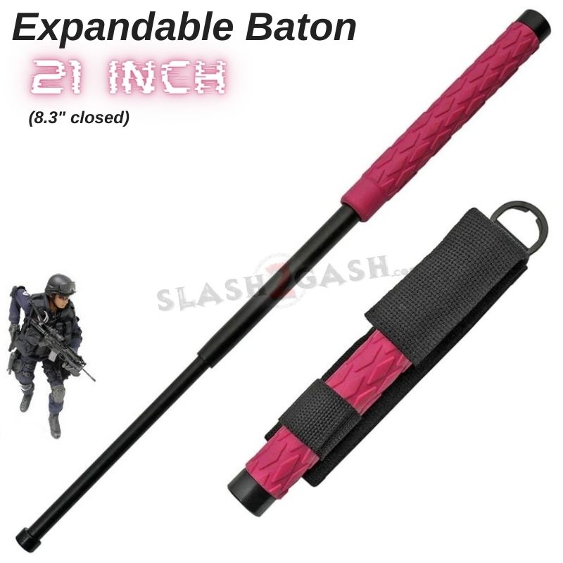 Expandable Baton Police Grade W/Sheath - Asst. colors/sizes 16 21 26 2 ...