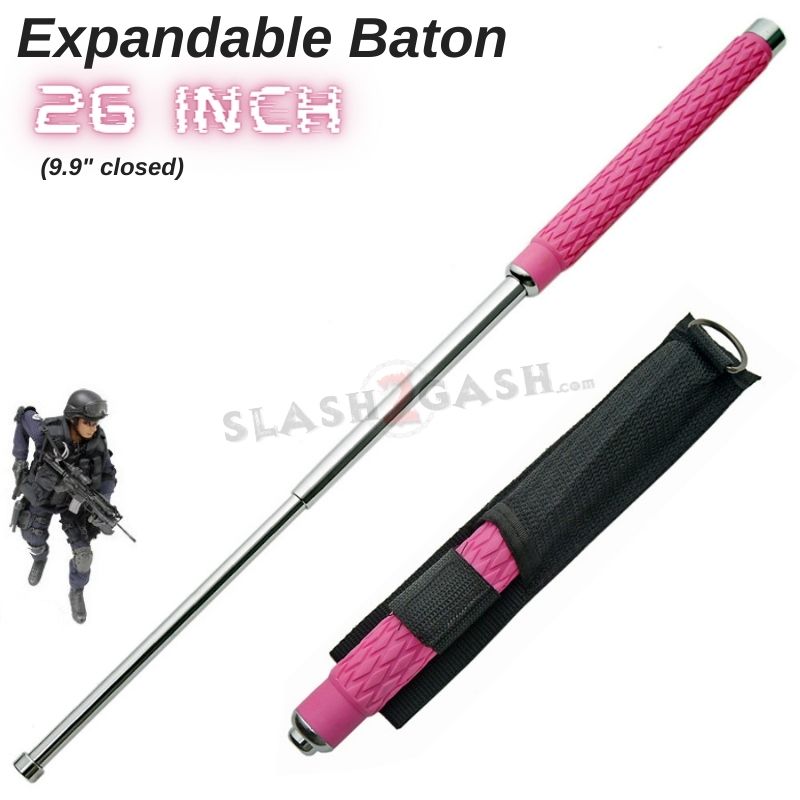 Expandable Baton Police Grade W/Sheath - Asst. colors/sizes 16 21 26 2 ...