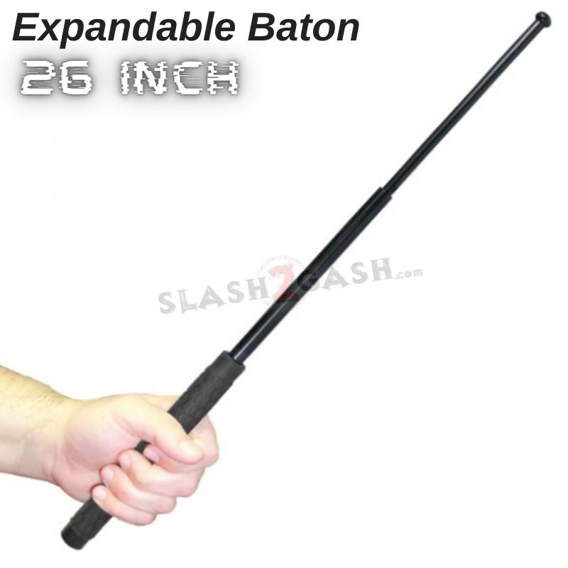 Expandable Baton Metal Police Stick w/ Sheath - 26" Inch – Slash2Gash