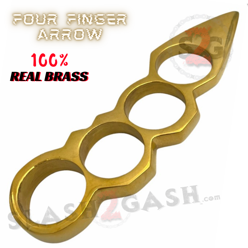 Four Finger Arrow Brass Knuckle Spike Paper Weight - REAL BRASS ...