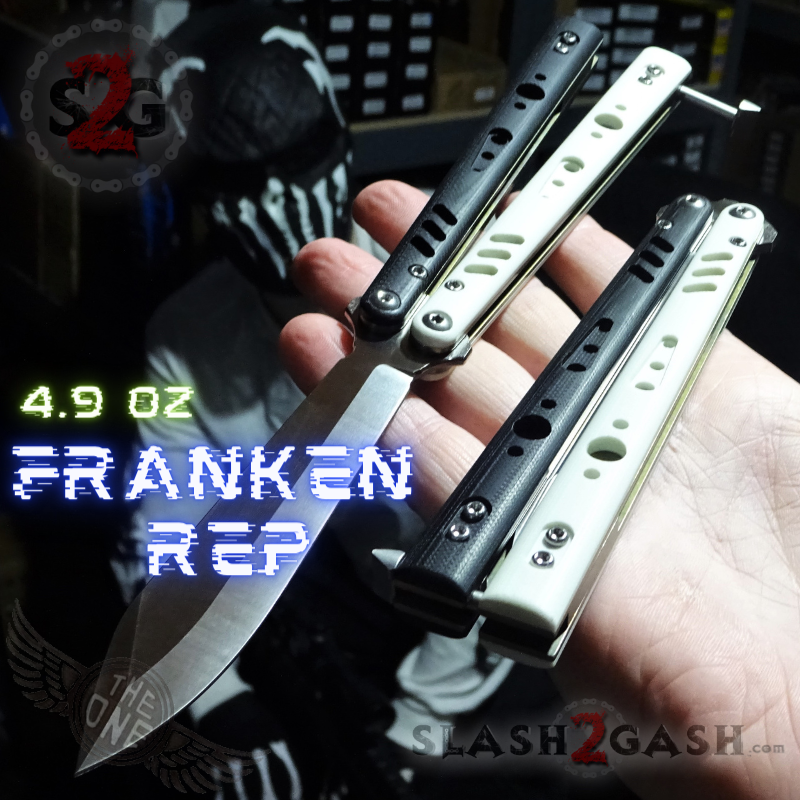 FrankenREP Butterfly Knife TITANIUM Balisong G10 - (clone) Replicant ...