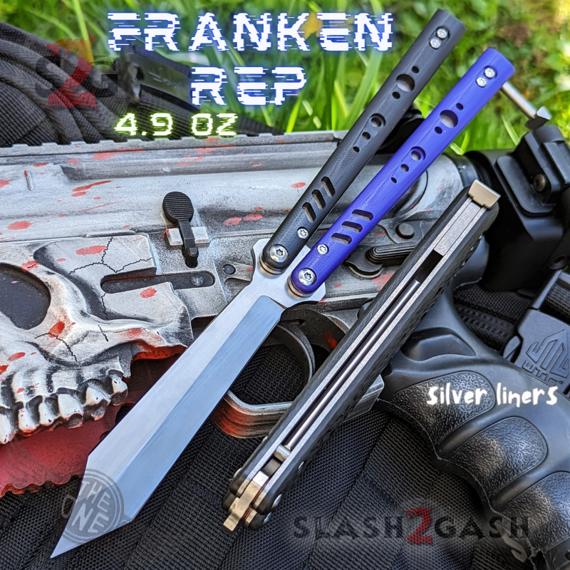 FrankenREP Butterfly Knife TITANIUM Balisong G10 - (clone) Replicant ...