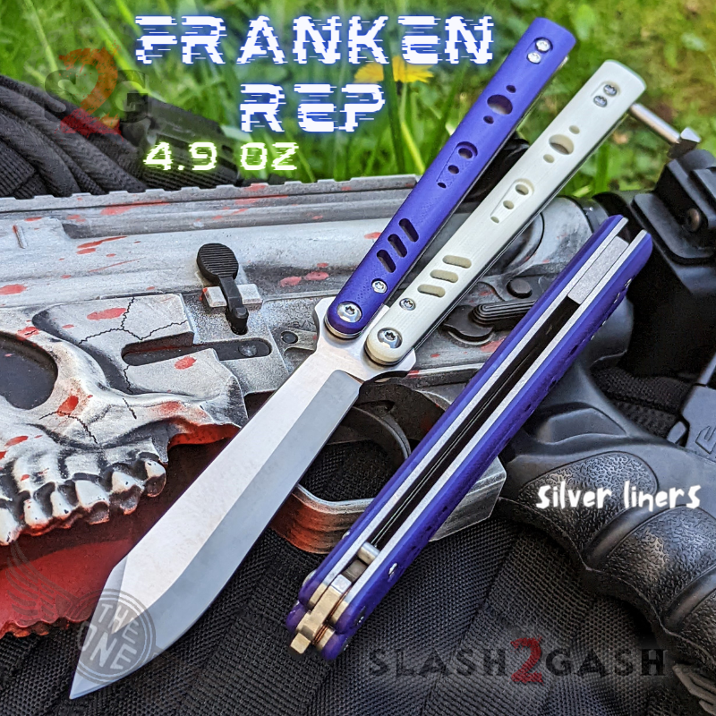 FrankenREP Butterfly Knife TITANIUM Balisong G10 - (clone) Replicant ...