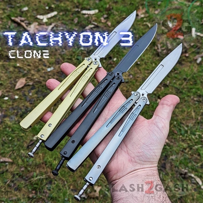 Gentlemans Butterfly Knife Channel Balisong w/ Adjustable Spring Latch ...